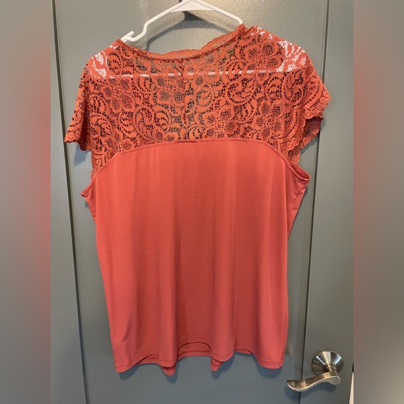 torrid | Tops | Torrid Dusty Rose Studio Knit Lace Top | Poshmark